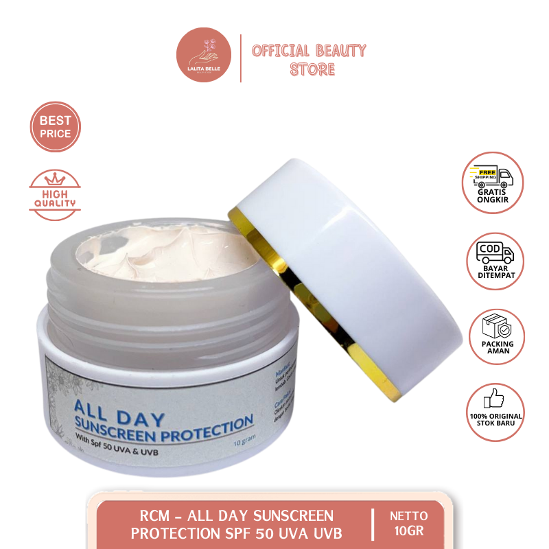 RCM All Day Sunscreen Protection Tone Up Cream SPF 50 UVA & UVB 10gram ...
