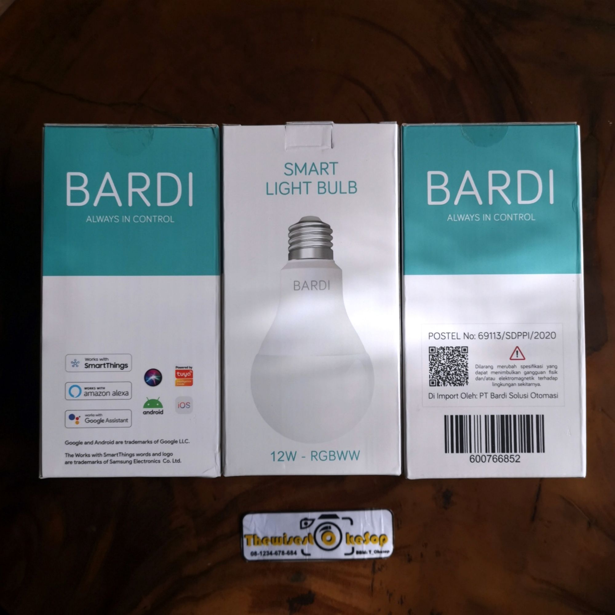 BARDI Smart LIGHT BULB RGBWW 12W Wifi Wireless IoT Smart Home ...