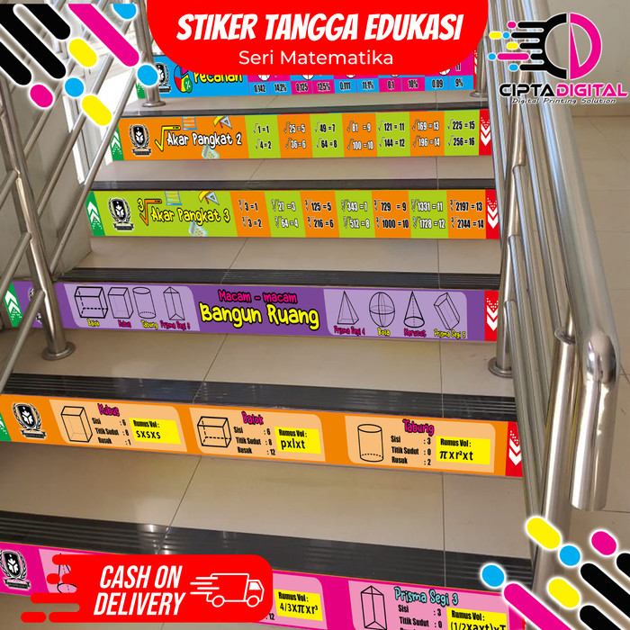 Stiker Tangga edukasi literasi Sekolah Seri Matematika | Lazada Indonesia