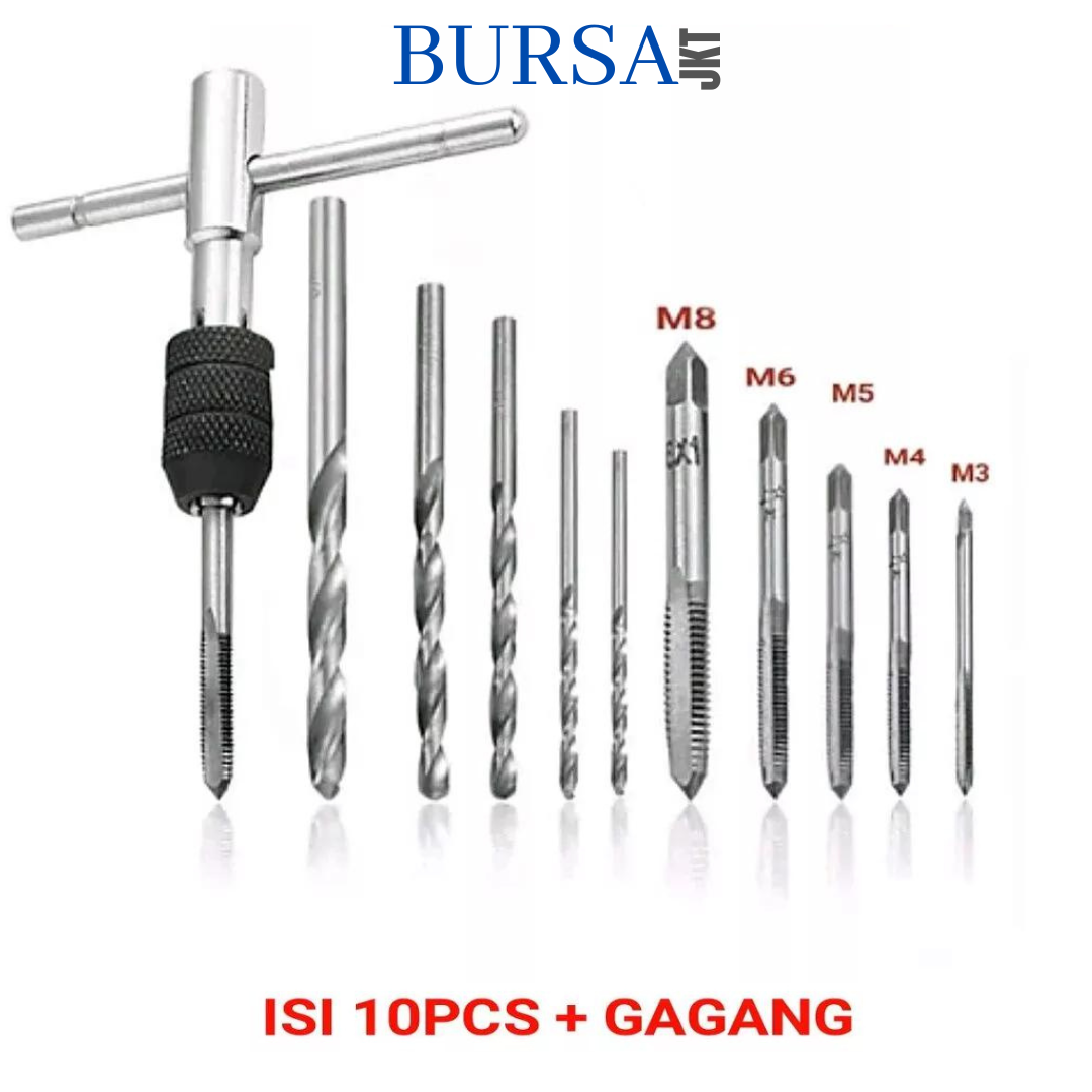 HAND TAP SET + MATA BOR SENAI DRAT BAUT PEMBUAT DERAT ULIR BAUD HANDTAP ...