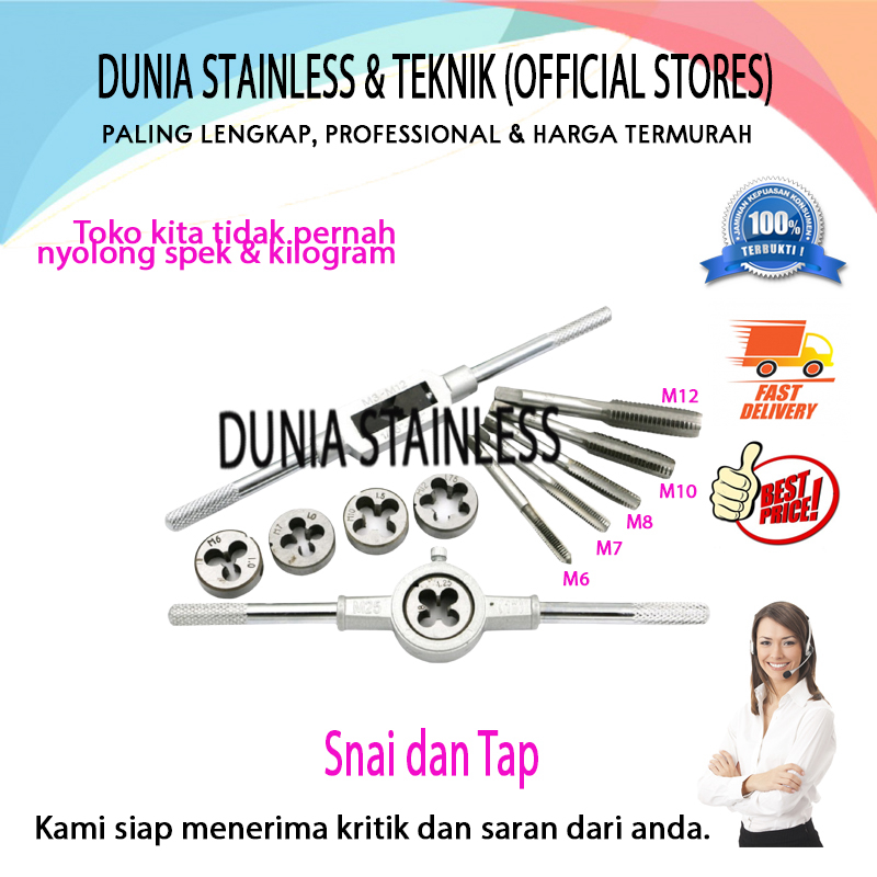 Gagang Snai set /Tap and Die Set 12pcs | Lazada Indonesia