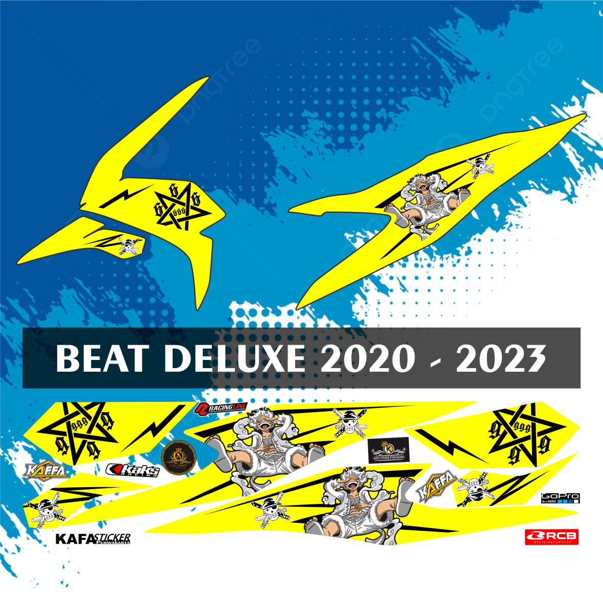 STRIPING STIKER MOTOR HONDA BEAT DELUXE 2020 2024 VARIASI MOTOR MATIC ...