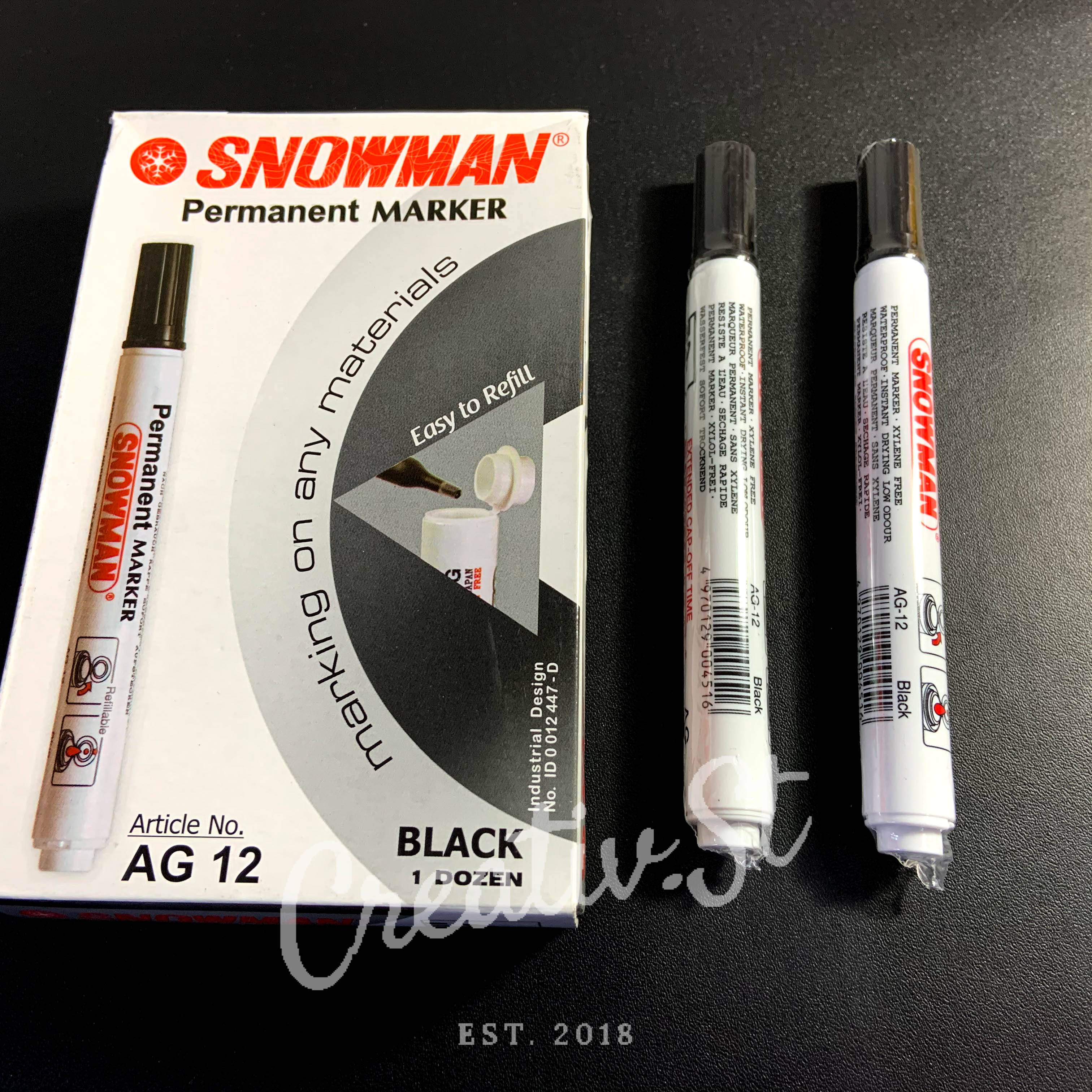 Spidol Permanen / Permanen Marker Snowman AG-12 | Lazada Indonesia