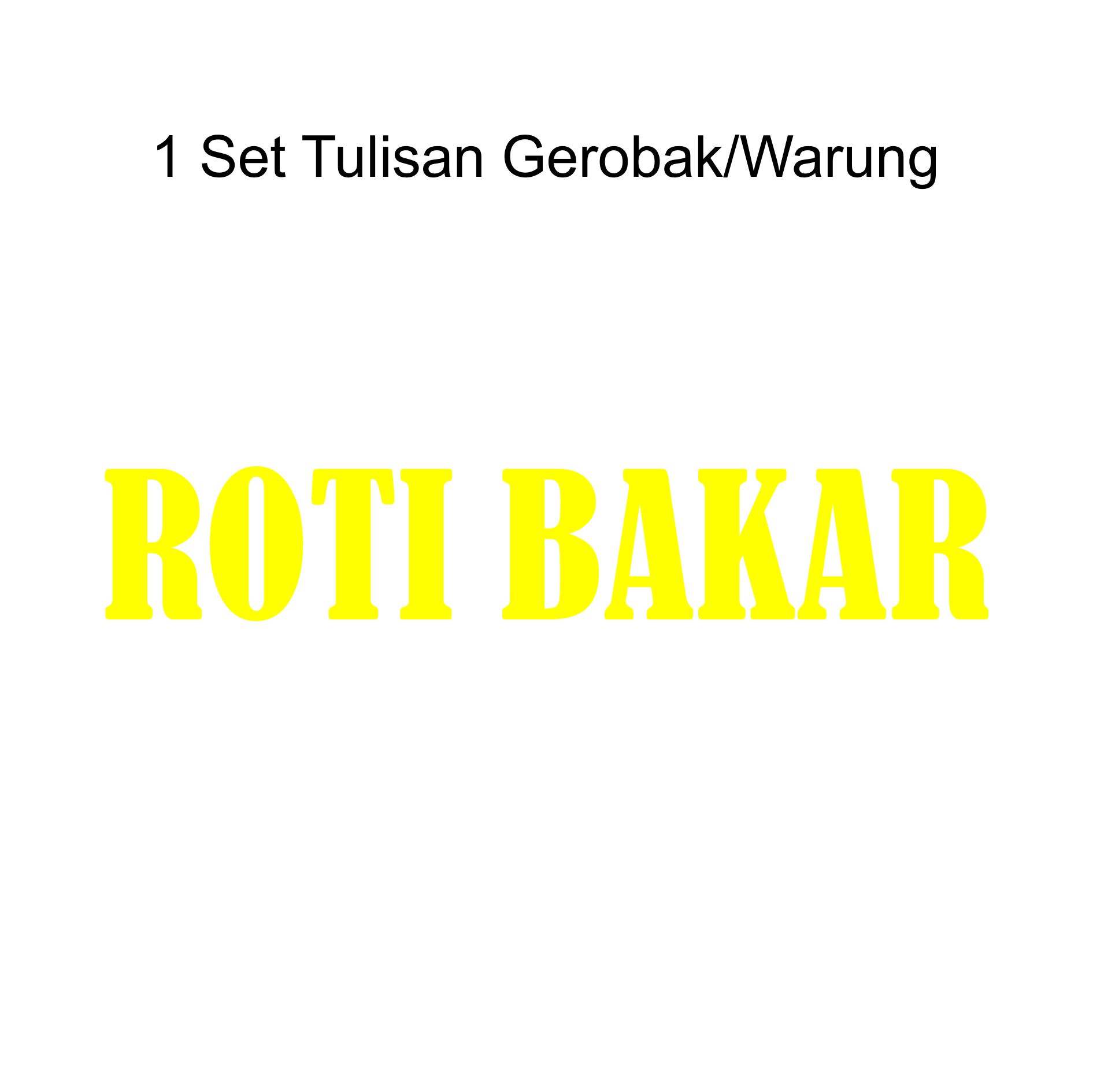 Stiker Tulisan Gerobak Roti Bakar | Lazada Indonesia
