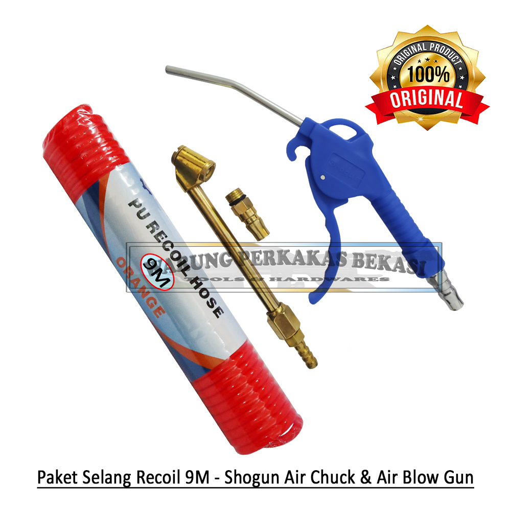 Paket Alat Service JF Orange Selang Angin Kompresor Recoil 9 Meter ...