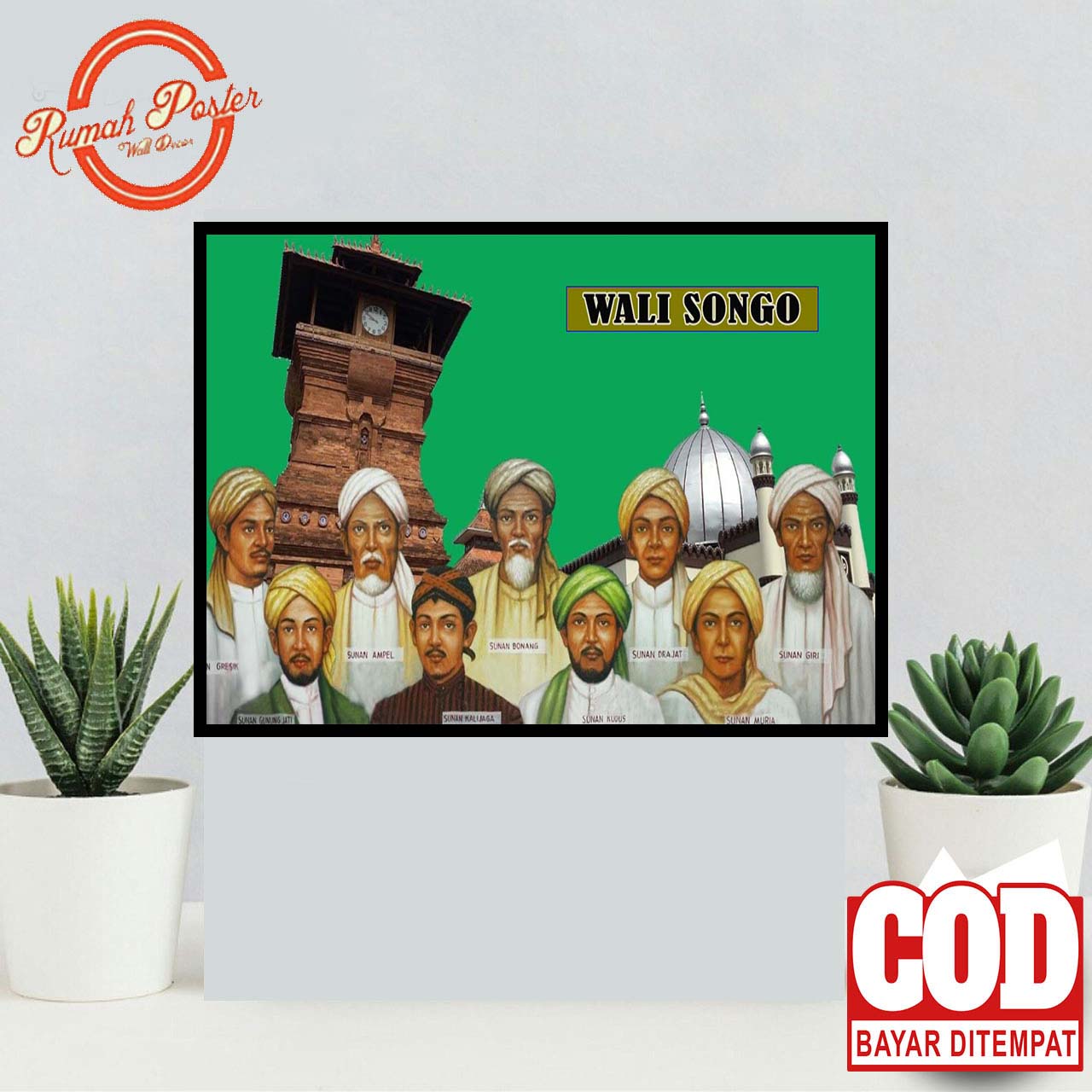 (COD) POSTER WALI SONGO / HIASAN DINDING / HIASAN FOTO DINDING ...