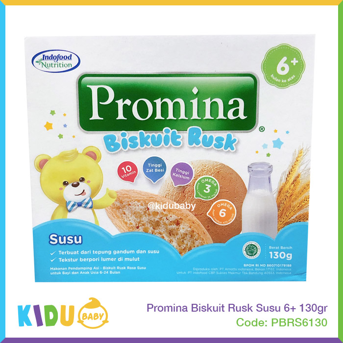 Promina Biskuit Rusk Susu Beras Merah Kacang Hijau 6+ 130gr Biskuit ...