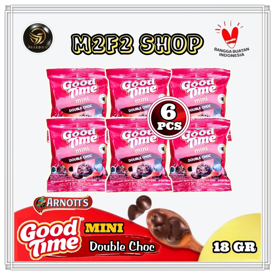 Good Time MINI Double Choco Cips Cookies | Kukis Cokelat 18 gr (Kemasan ...