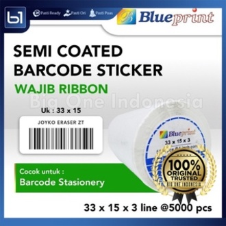 BLUEPRINT Label Sticker Barcode 33x15mm 5000 Pcs Semicoated, Label ...