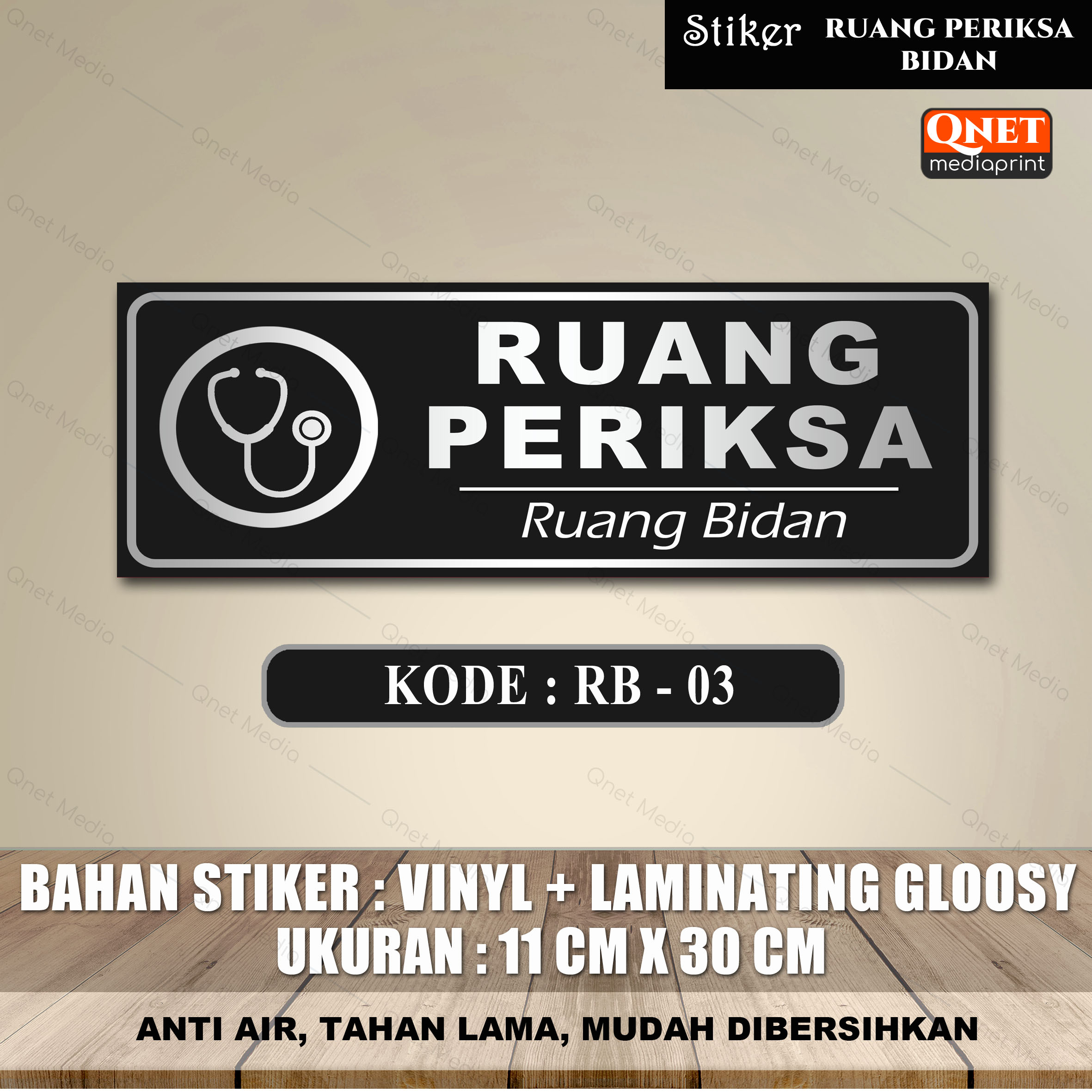 STIKER RUANG PERIKSA BIDAN + LAMINASI GLOSSY | Lazada Indonesia