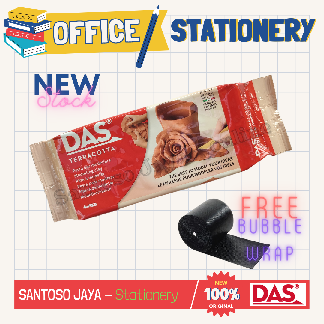 DAS Clay Modelling Material TERRACOTTA 500 Gram - 1/2 kg Tanah Liat ...