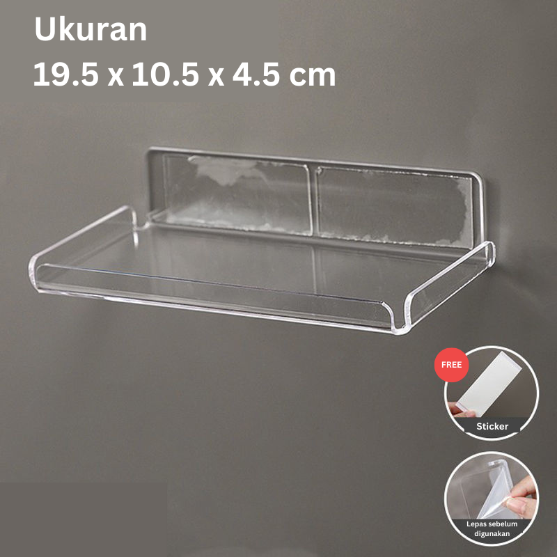 Inaso Rak Dinding Transparan Rak Minimalis Tempel Esthetic Tatakan CCTV ...