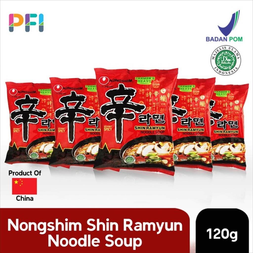Nongshim Shin Ramyun Spicy Noodle 120gr Bundle 5pcs | Lazada Indonesia