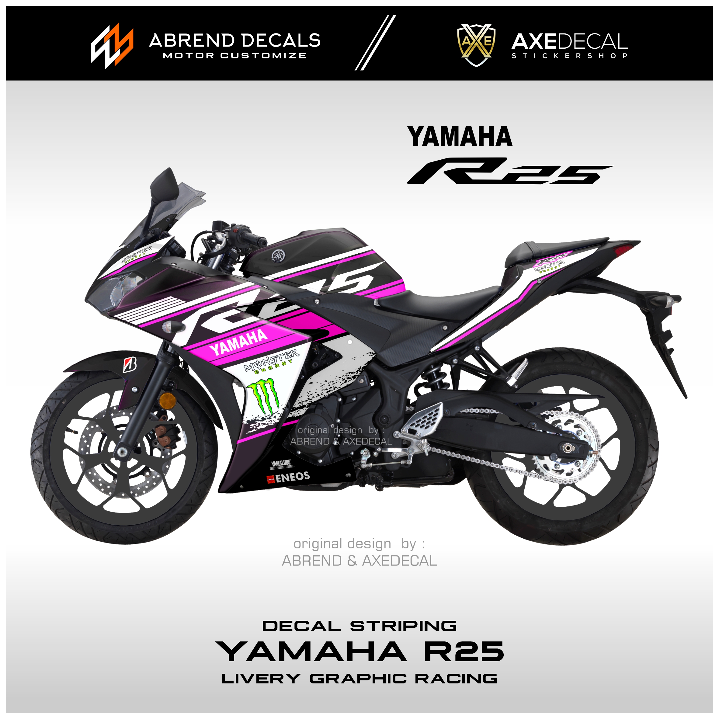 Striping Yamaha R25 Grafis Custom / Stiker Motor R25 Desain Custom ...