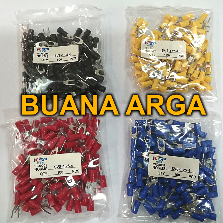 Skun Isolasi Warna tipe Y SVS 1.25 untuk kabel 0.25-1.5mm KSP 100pcs ...