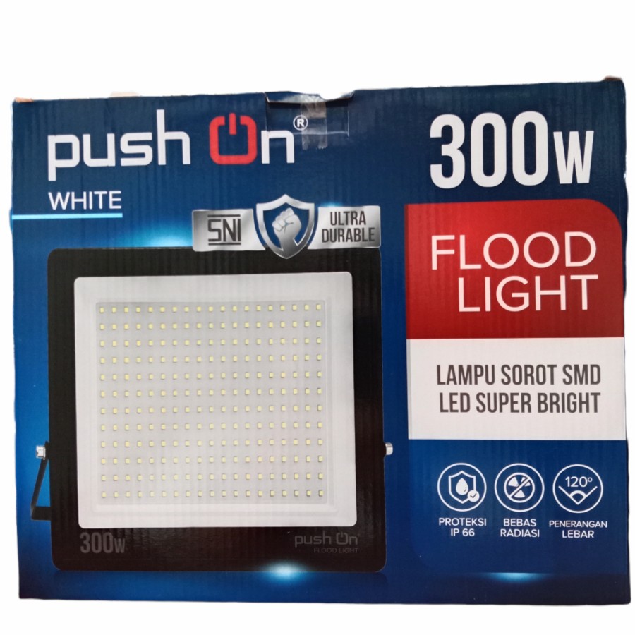 Flood Light / Lampu Sorot Push On LED Super Terang 300 Watt ...