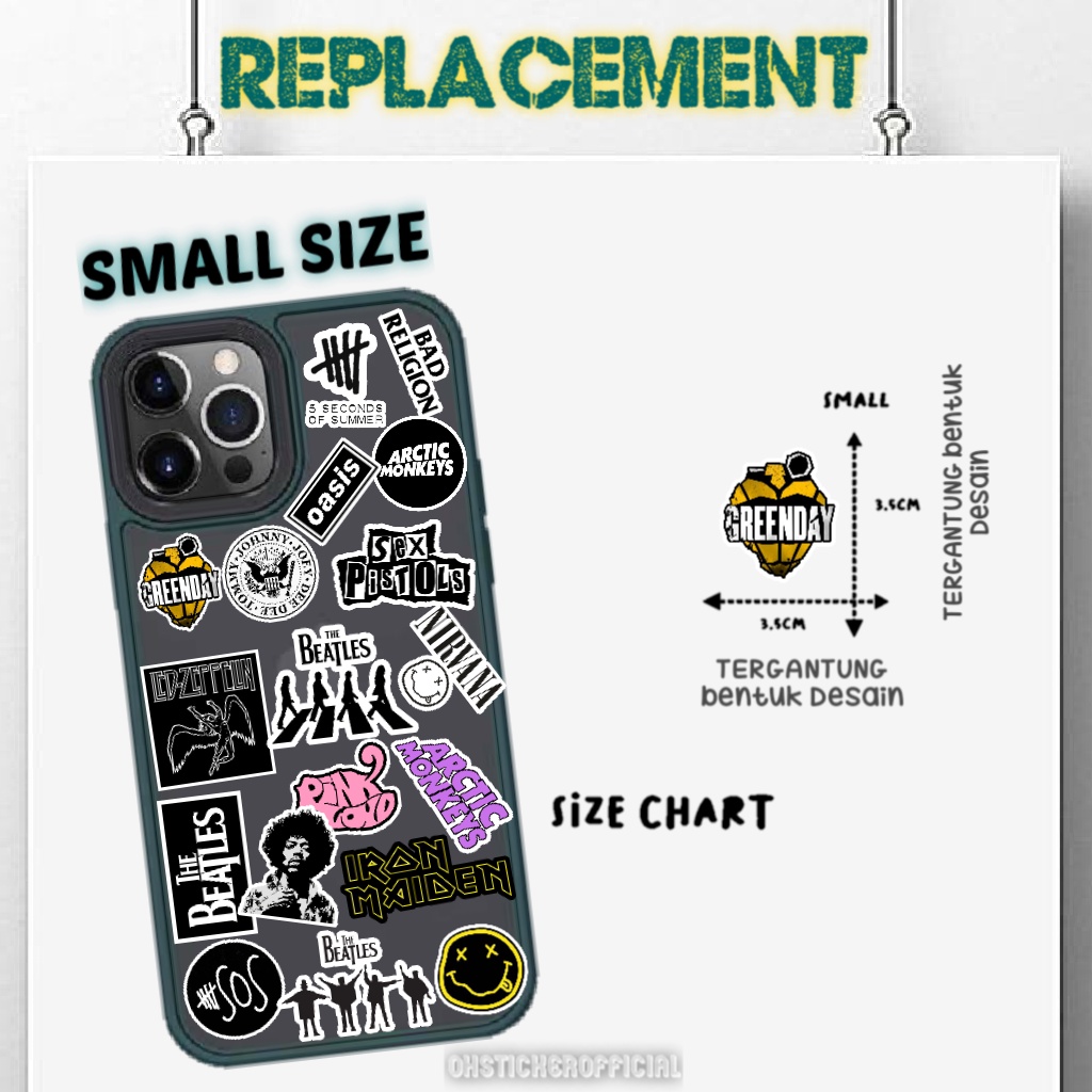 Sticker Vinyl Aesthetic Case Handphone laptop Tumblr Custom BAND Stiker ...