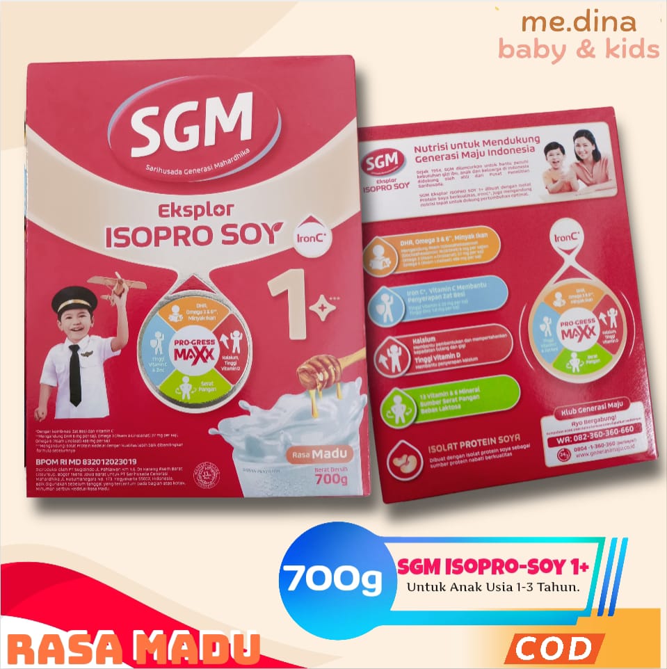 SGM EKSPLOR SOYA 1+ 700gram Rasa Madu - Untuk Anak Usia 1 s.d 5 Tahun ...