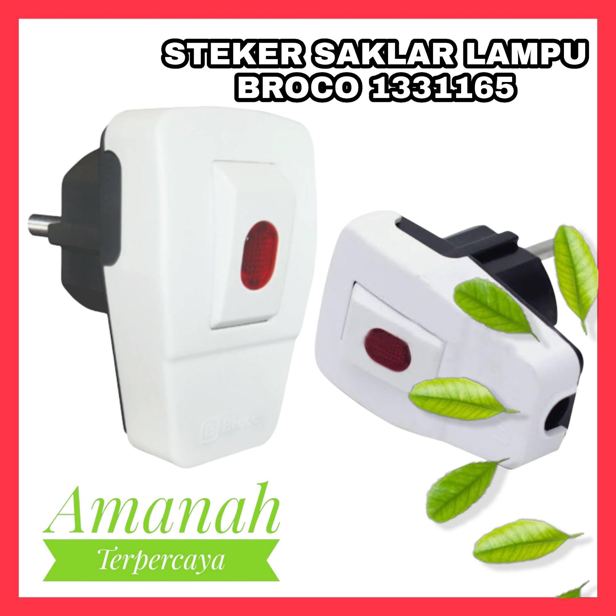 BROCO STEKER SAKLAR LAMPU 1331165 / COLOKAN SAKLAR LAMPU STEKER ...