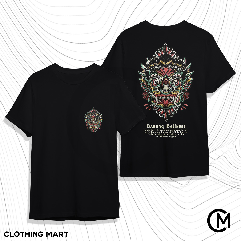 kaos distro pria murah clothing mart BUDAYA BARONG BALINESE CULTURE ...