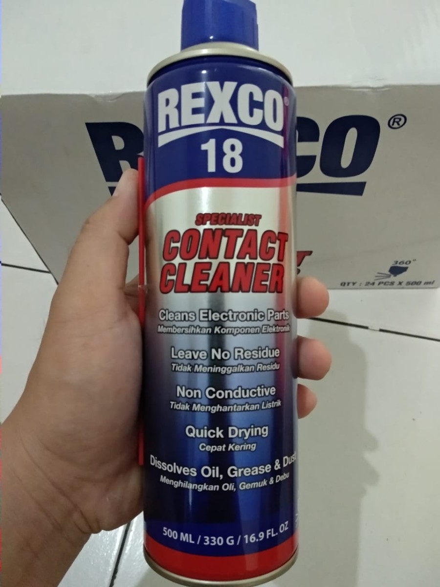 ALAT SEMPROT PEMBERSIH ALAT LISTRIK / REXCO 18 CONTACT CLEANER 500ML ...