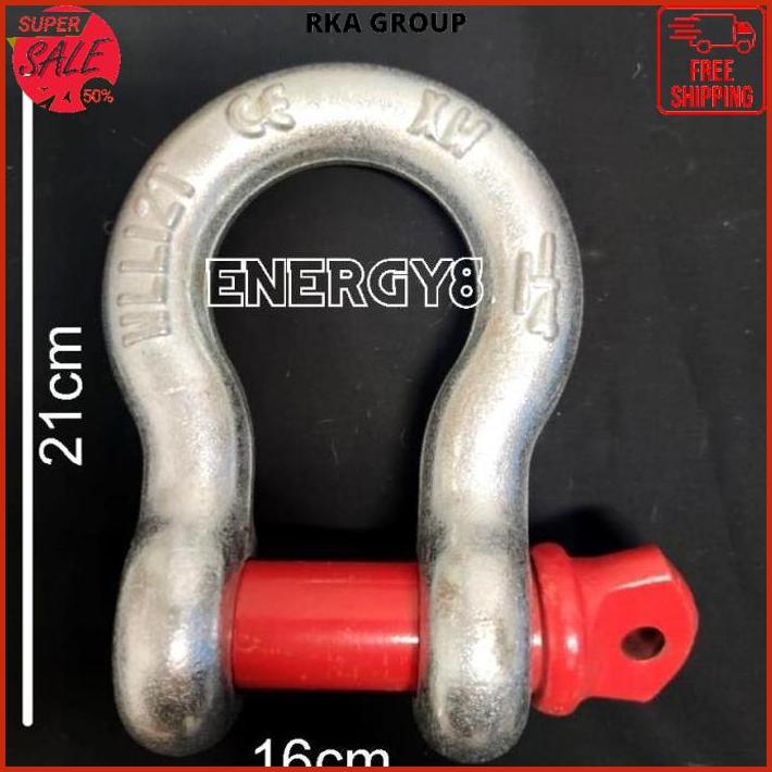 Bow Shackle 12 Ton G209 | Ring Omega | Segel Omega | Shackle 12 Ton ...