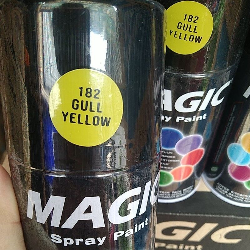 cat semprot pilok pilox magic spray paint magic Gull yellow 182 300cc ...