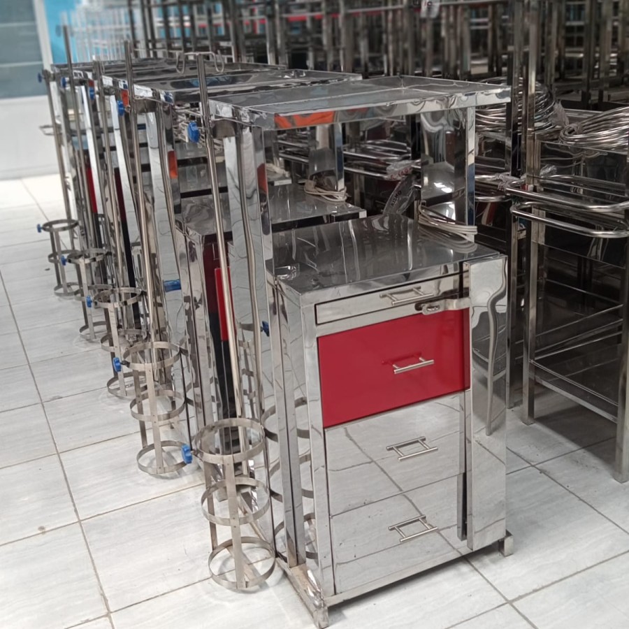 Troli emergency stainless / emergensi troli stainless / troli rumah ...