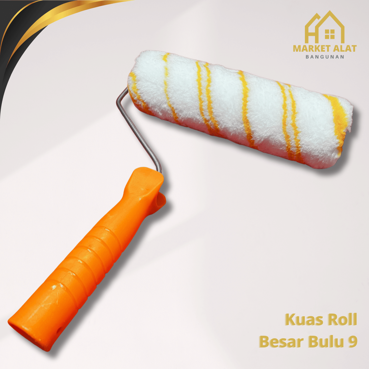 Kuas Roll Besar Bulu 9” + Gagang / Kuas Rol Gagang Panjang 9 Inci ...