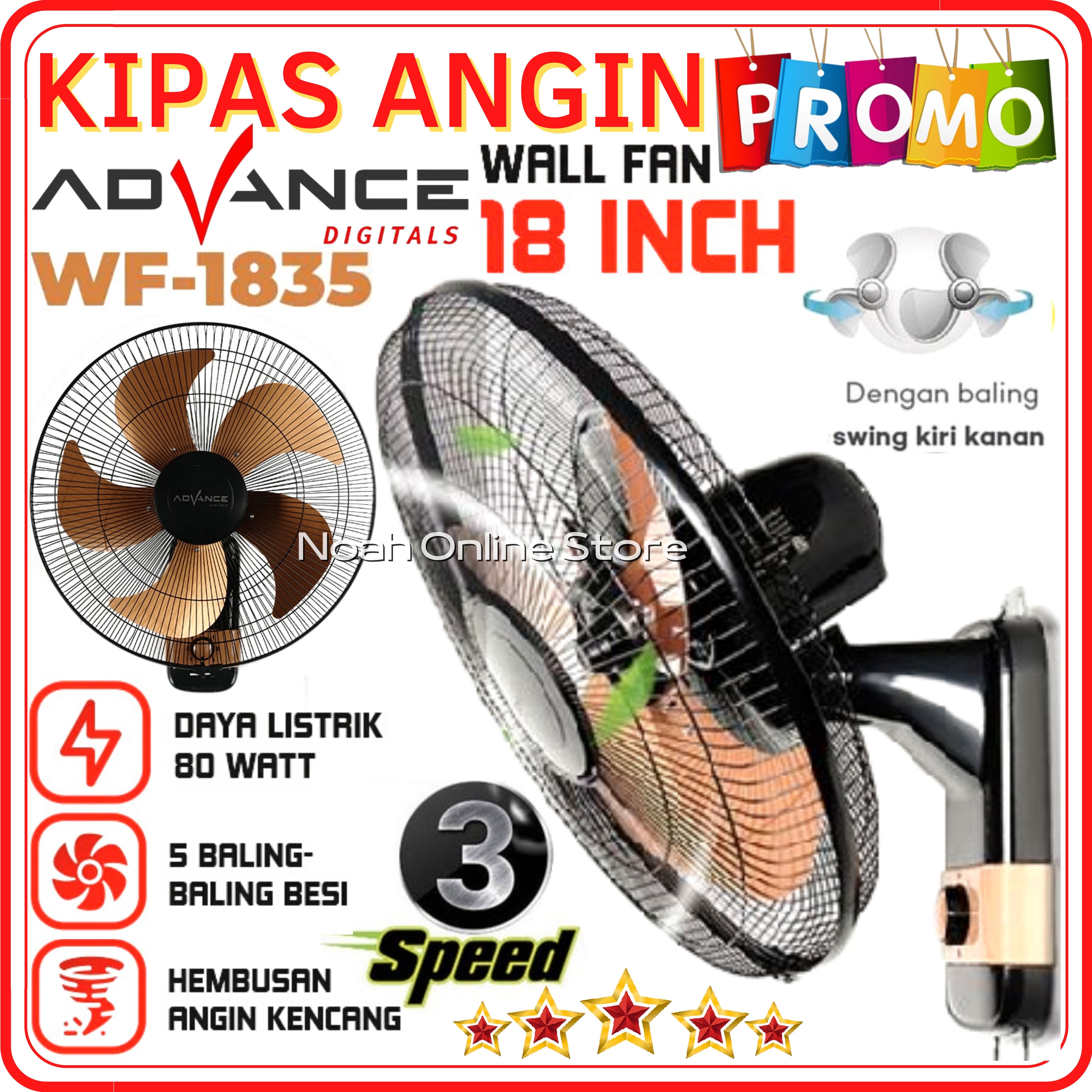 Kipas Angin Dinding Gantung Besi 18 in / Tornado Wall Fan 18 inch ...