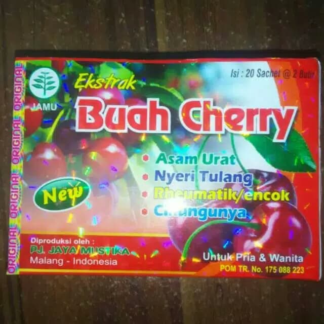 HERBAL - BUAH CHERY - KAPSUL BUAH CHERRY - OBAT ASAM URAT NYERI SENDI ...