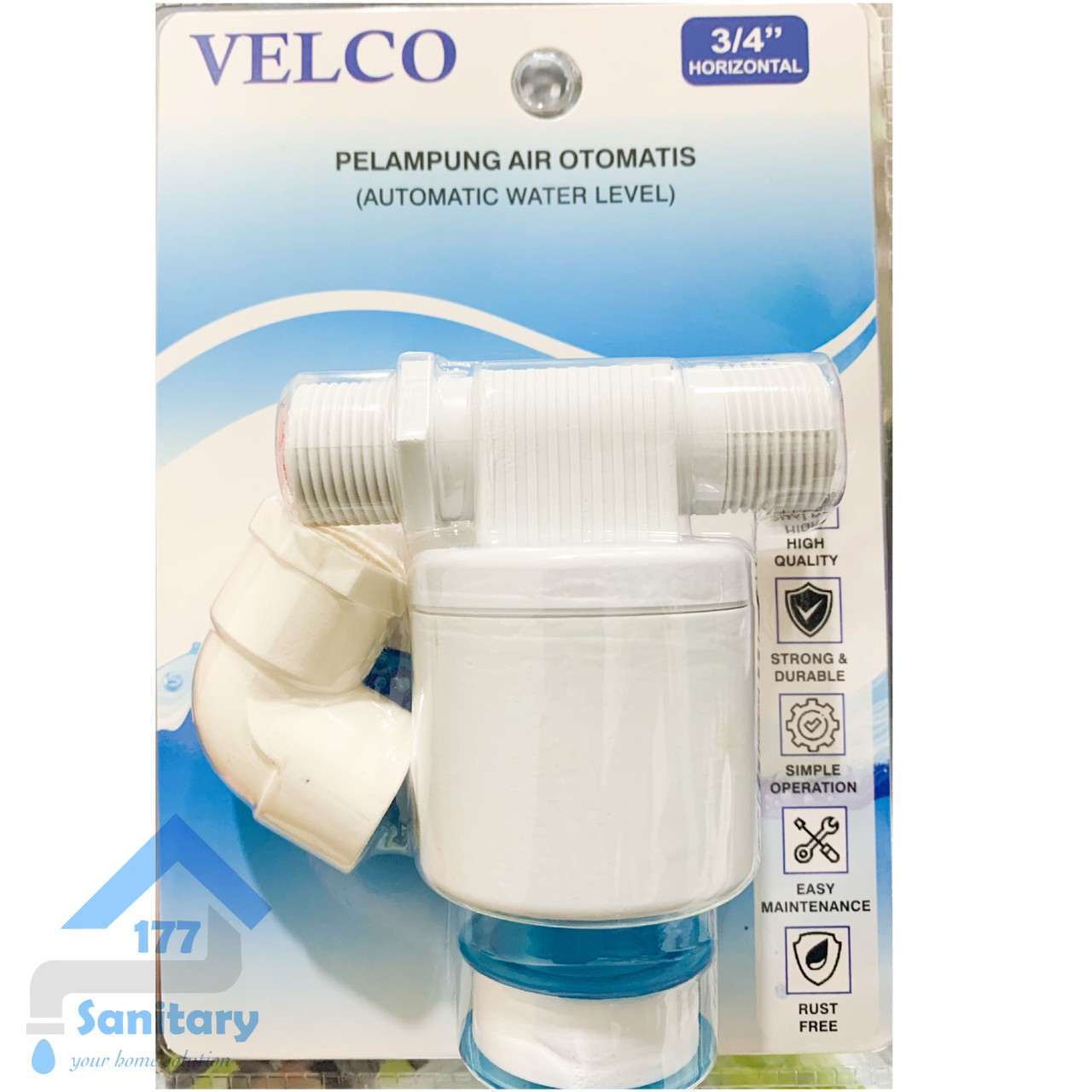 Kran air otomatis VELCO 3/4 inch ori - pelampung air bola toren air ...