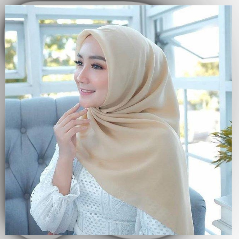 (Cream) hijab bella square warna Cream ; KERUDUNG SEGI EMPAT | Lazada ...