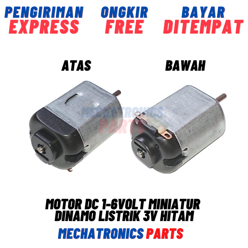 MOTOR DC 1-6VOLT MINI /MINIATUR DINAMO LISTRIK 3V =17000-18000 RPM ...