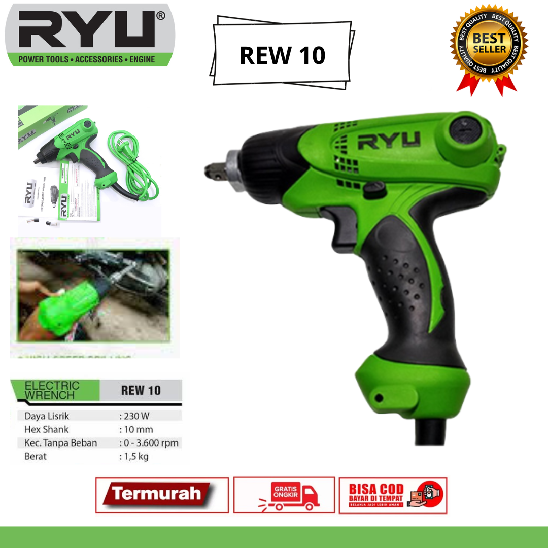 Tekiro Ryu Electric Wrench REW 10 / Mesin Buka Baut Listrik Mesin ...