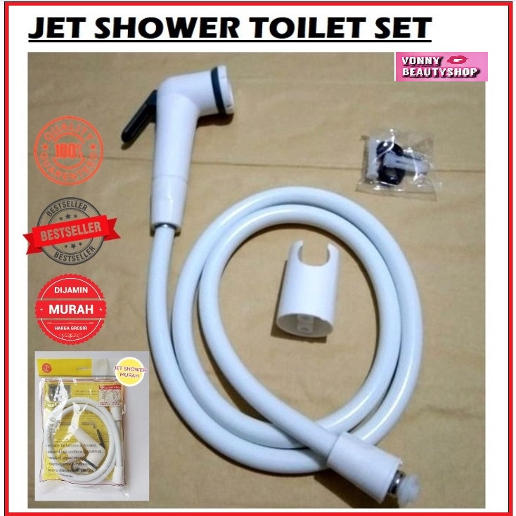 Jet Shower Toilet duduk Plastik / Kepala selang Semprotan WC Bidet Set ...
