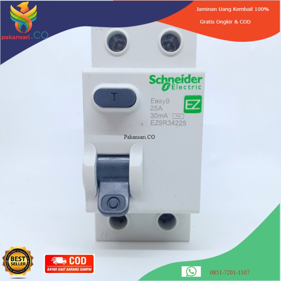 ELCB RCCB SCHNEIDER EZ 2P 25A 30MA ORIGINAL SNI | Lazada Indonesia