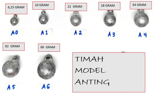timah bandul pancing pemberat pancing MODEL ANTING 10 gram -66 gram | Lazada Indonesia
