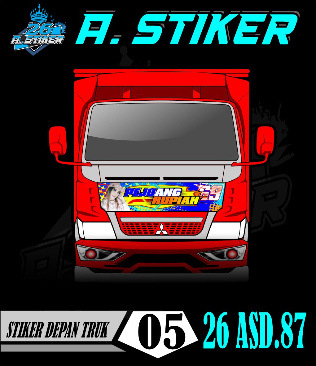 Stiker Kabin Depan TRUK Custom Bisa Request Sticker Cewek Keren Sticker ...