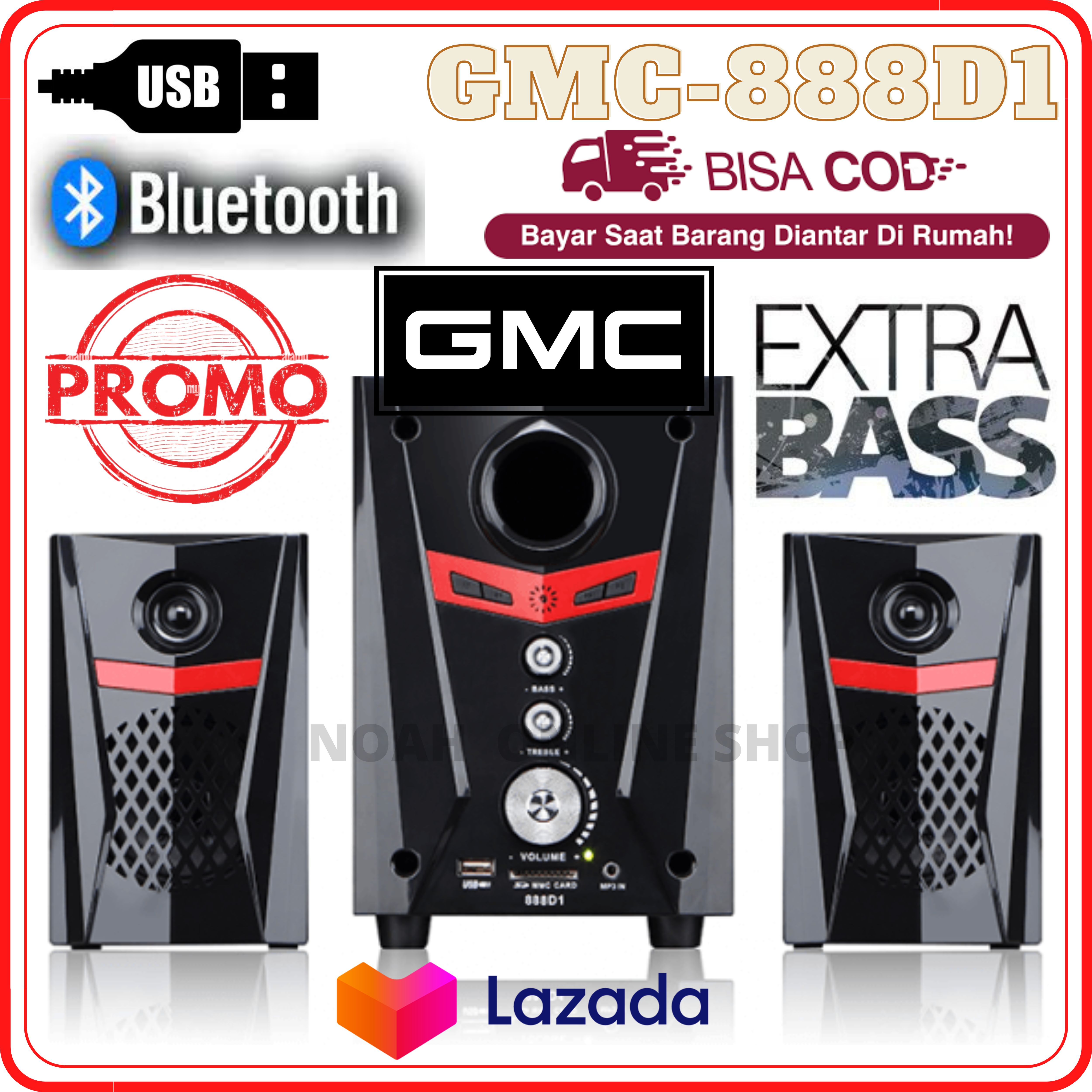 PROMO~Speaker Aktif GMC 888D1 Audio Multimedia 2.1 Super Woofer Spiker ...