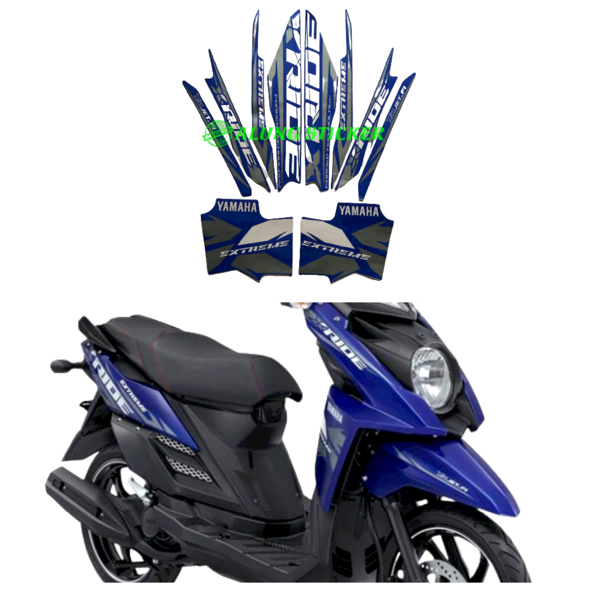 STIKER STRIPING LIS LES BODY MOTOR YAMAHA X RIDE 2015 STIKER LIS XRIDE ...