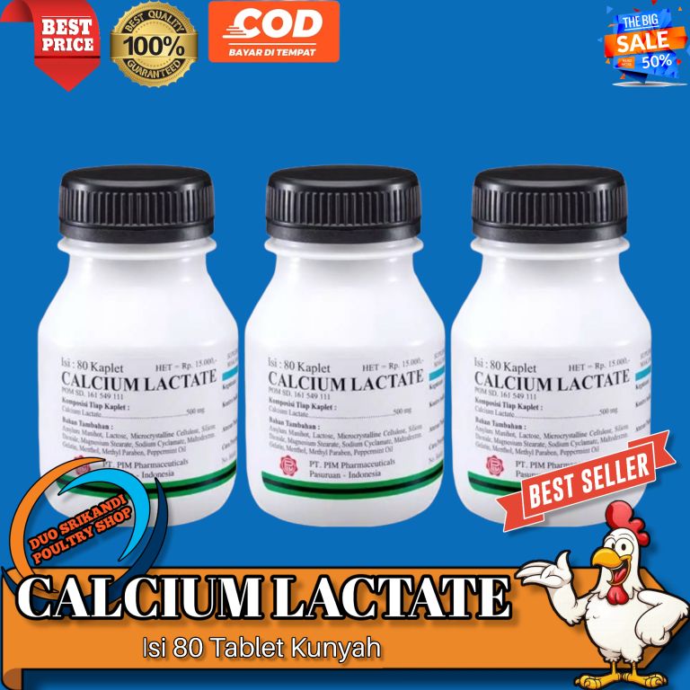 Calcium Lactate KALK 80 kap PIM | Lazada Indonesia