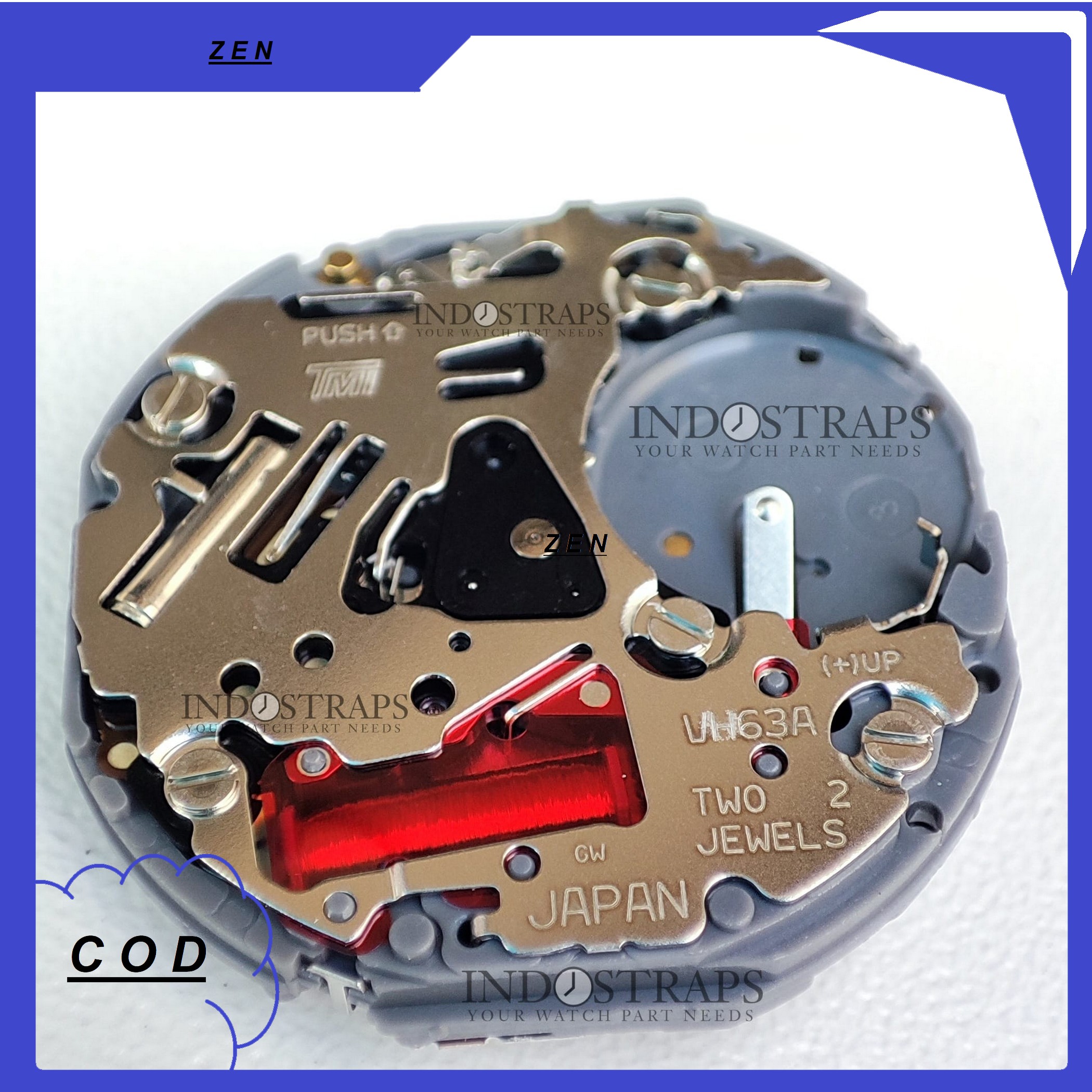 MESIN JAM TANGAN VH63 VH63A VH-63A MOVEMENT TMI TIME MODULE SEIKO VH63A ...