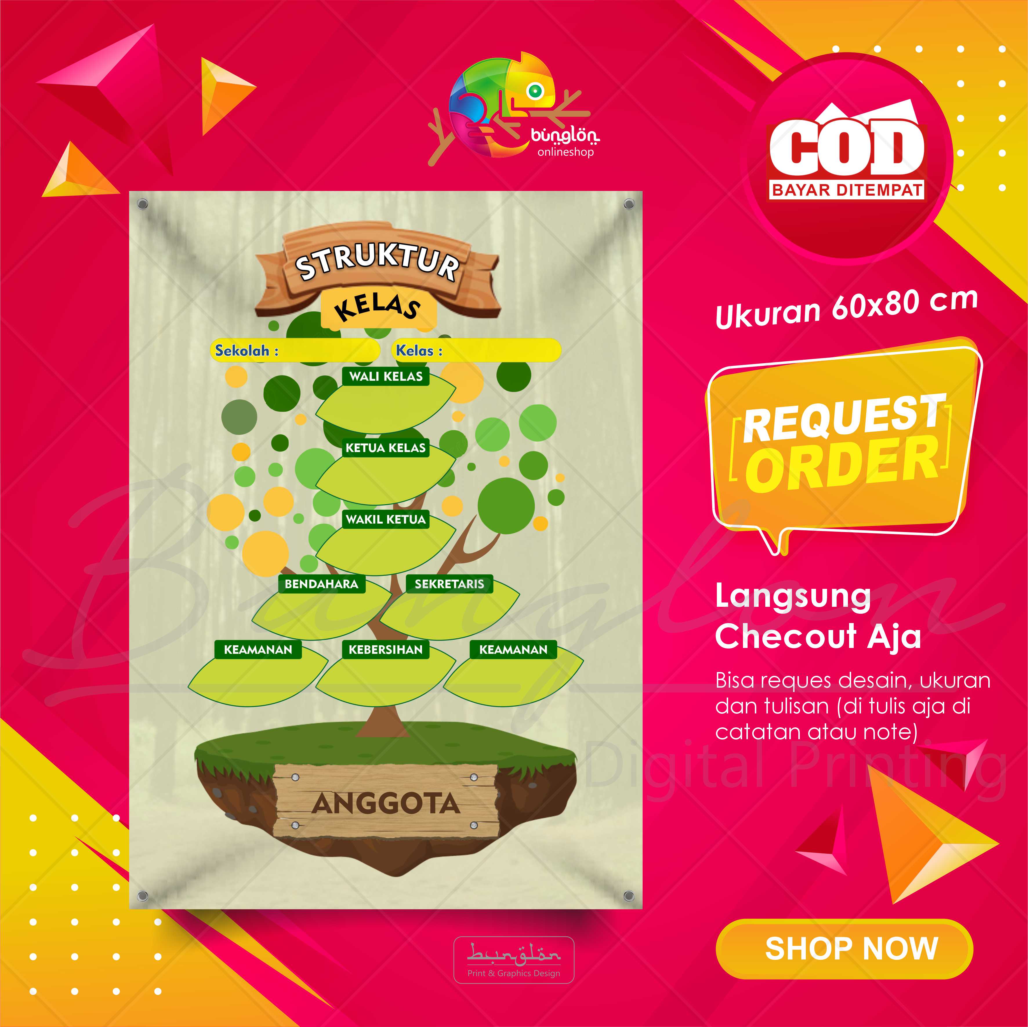 Spanduk & Banner Struktur Kelas Model Keren G | Lazada Indonesia