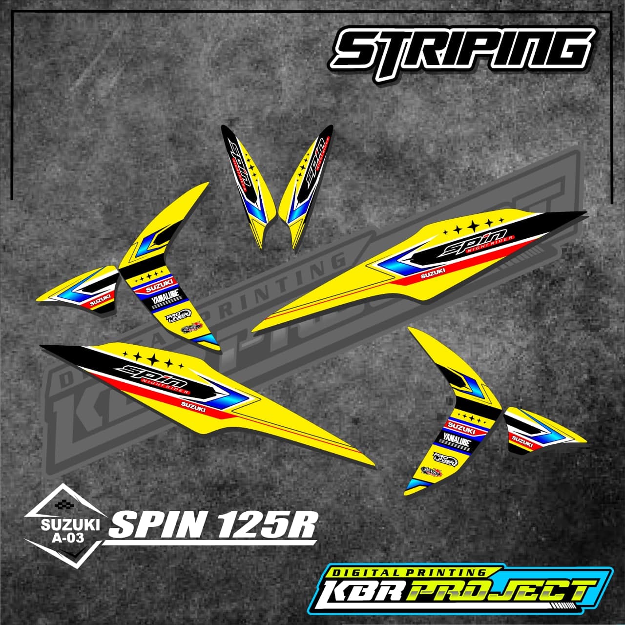 [COD] Stiker SPIN 125R striping SPIN 125R motor SUZUKI motor sticker ...