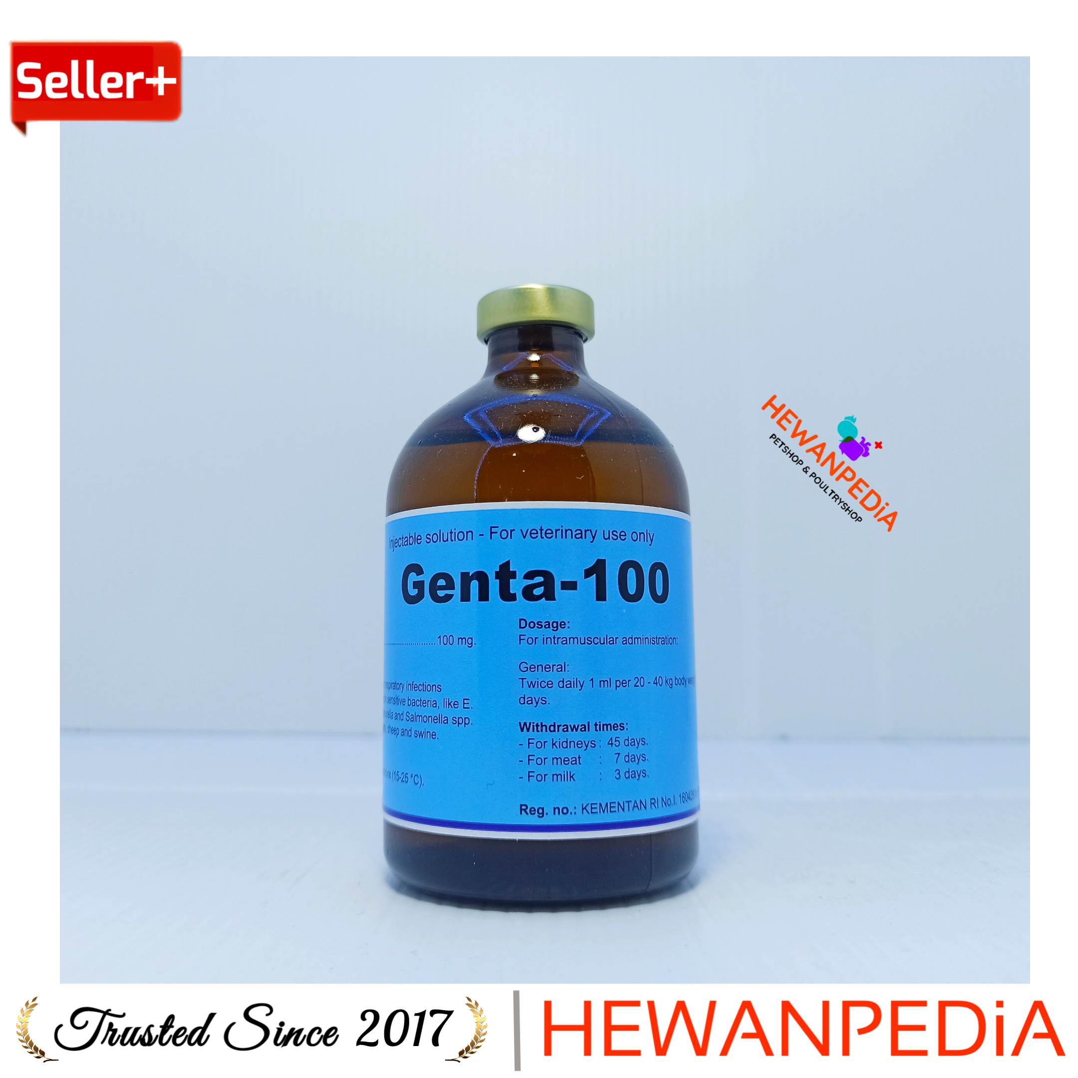 GENTA 100 ml - Obat Infeksi Pernafasan Urinasi Hewan Gentamisin ...