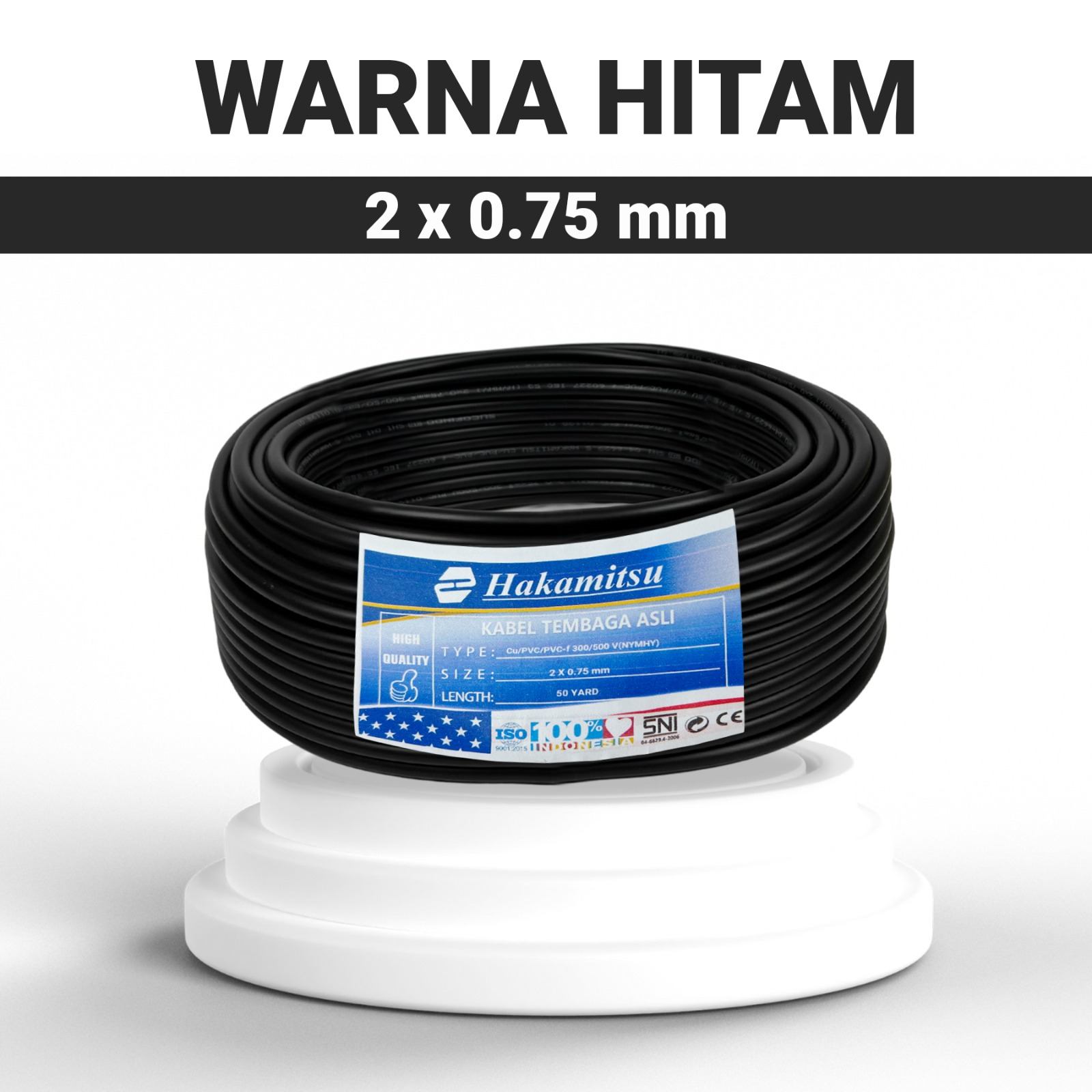 Kabel Tembaga Asli Kabel Listrik Kabel NYMHY 2x0.75 mm Putih Hitam | Lazada Indonesia