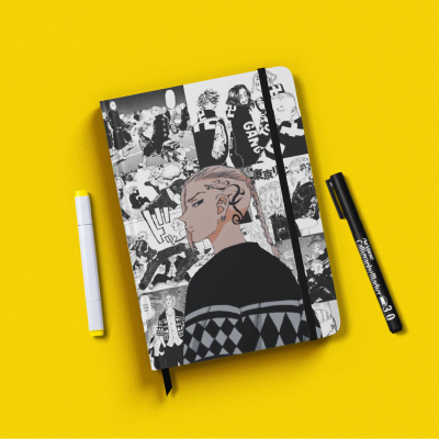 Notebook Hardcover Custom Nama Tulisan atau Quotes Cover Anime Tokyo ...