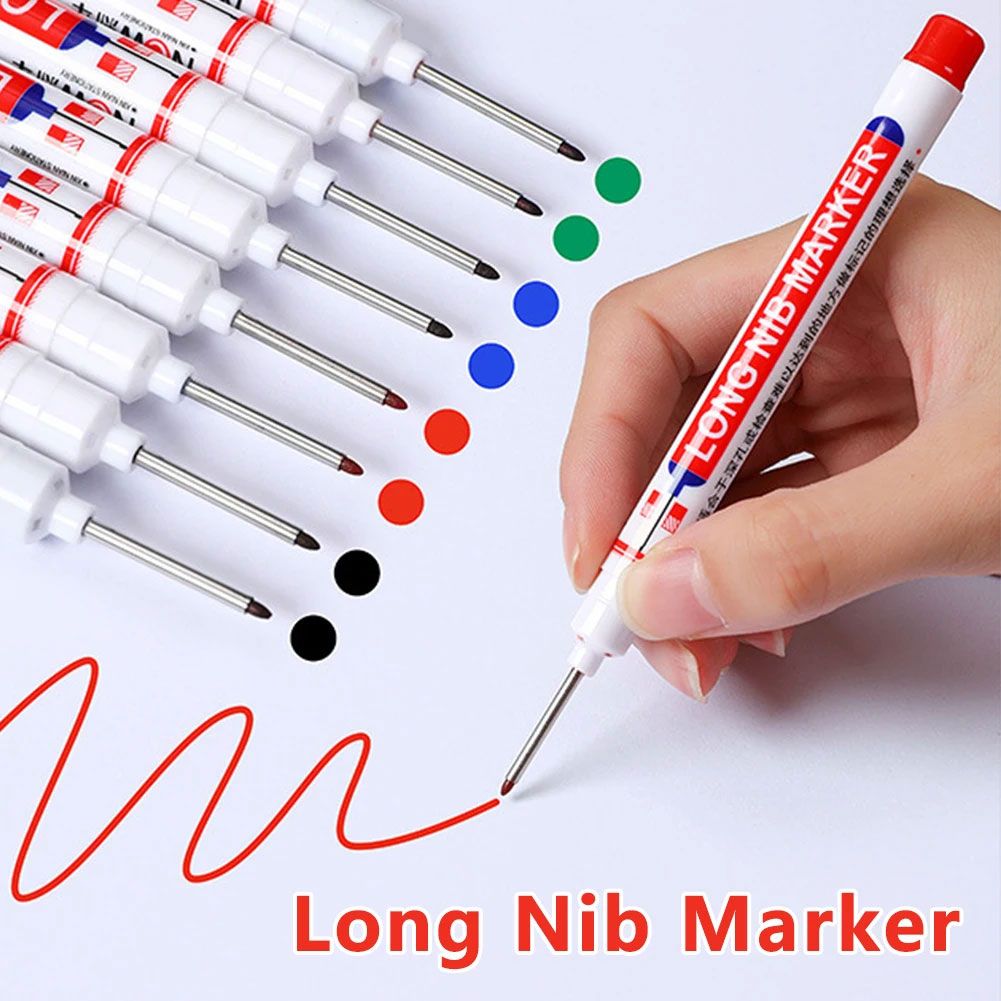 Spidol Penanda Kepala Panjang Long Nib Head Marker Waterproof - Merah ...