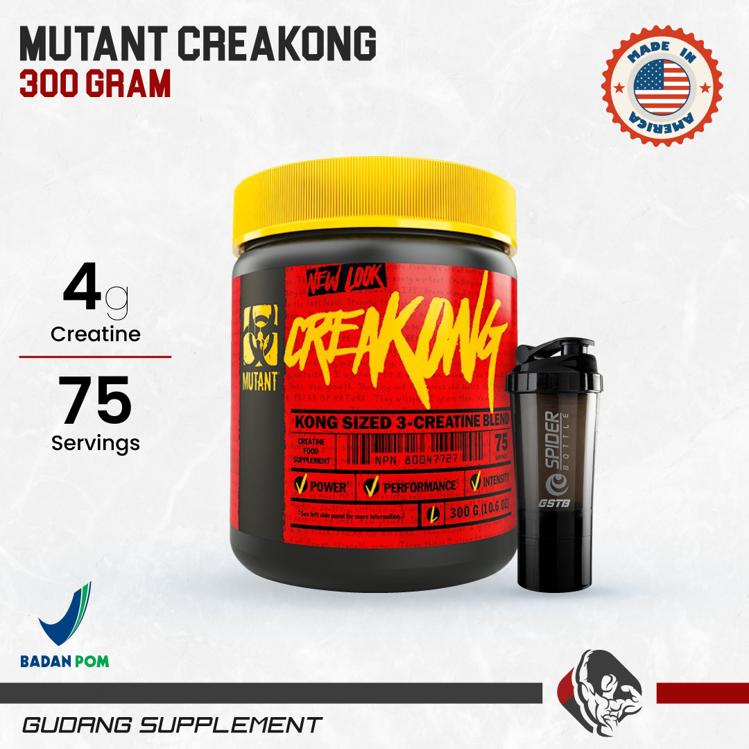Mutant Creakong 300 Gram Creatine Monohydrate Gudang Supplemen | Lazada ...